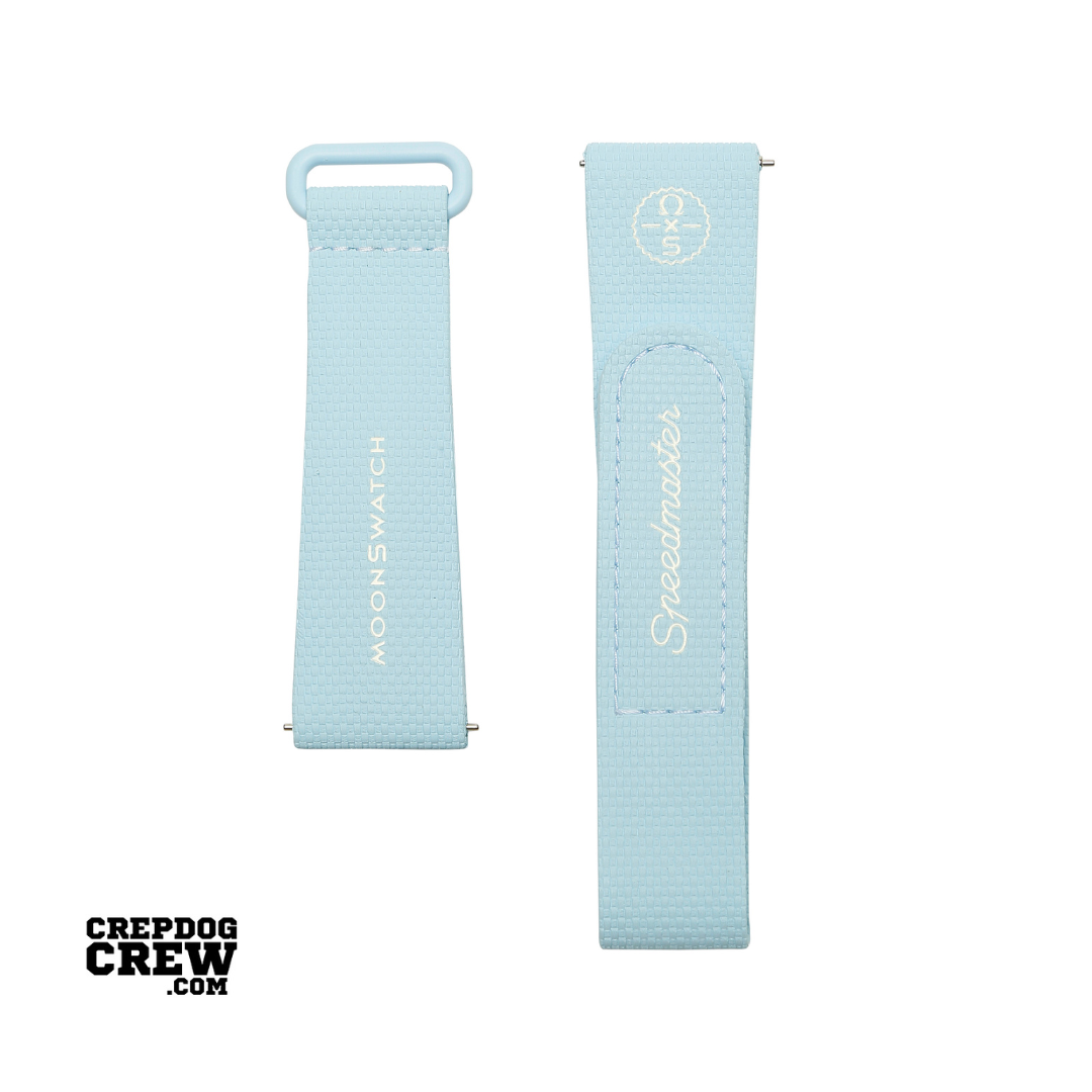Swatch x Omega Bioceramic Moonswatch Light Blue White Straps