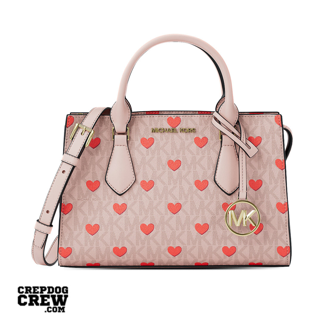 Michael Kors Sheila Small Embellished Signature Logo Satchel POWDER BL