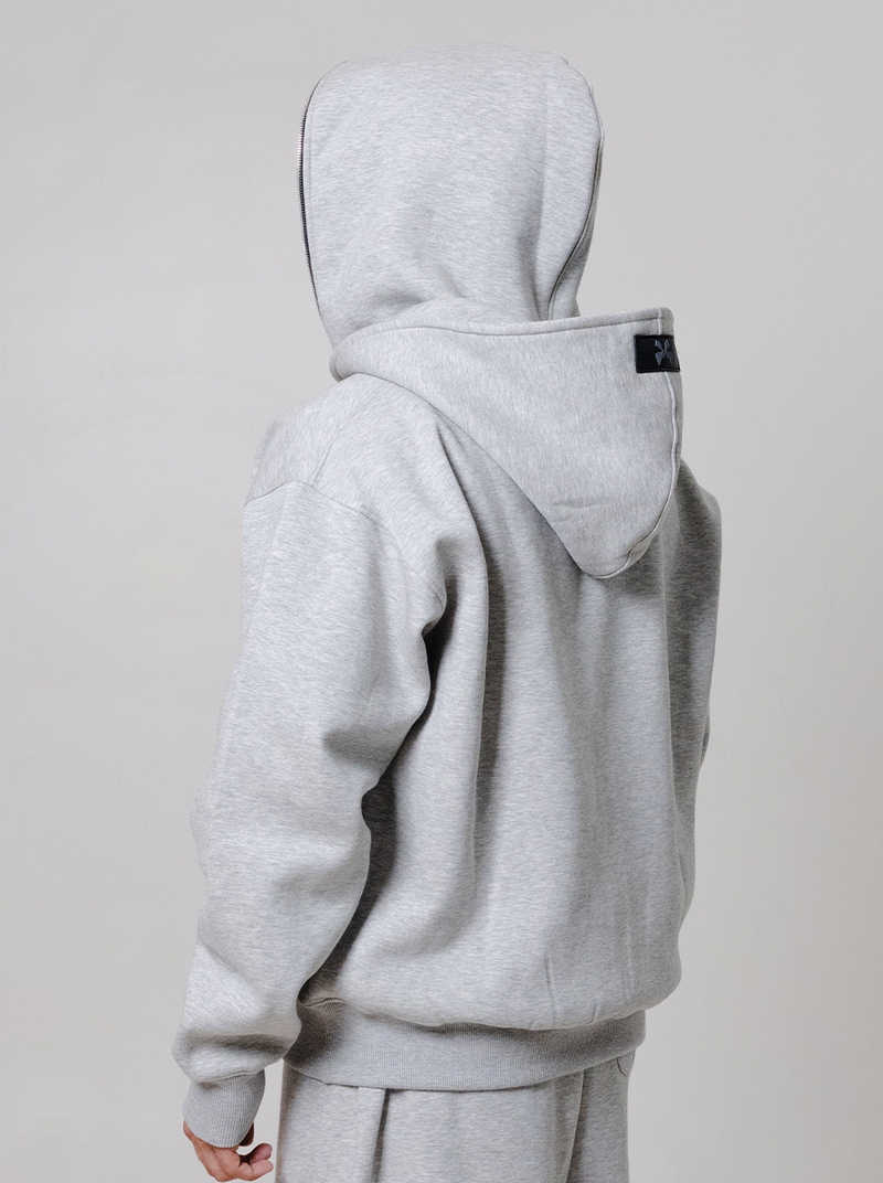 Double Hooded Zipper- Concrete