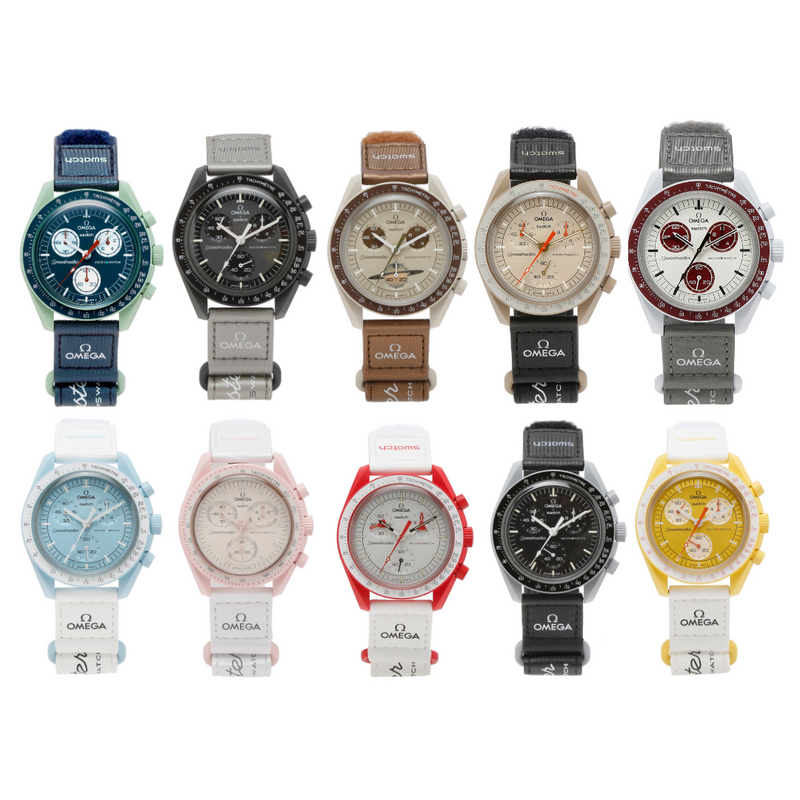 Swatch x Omega Bioceramic Moonwatch Set – Complete Collection of All M